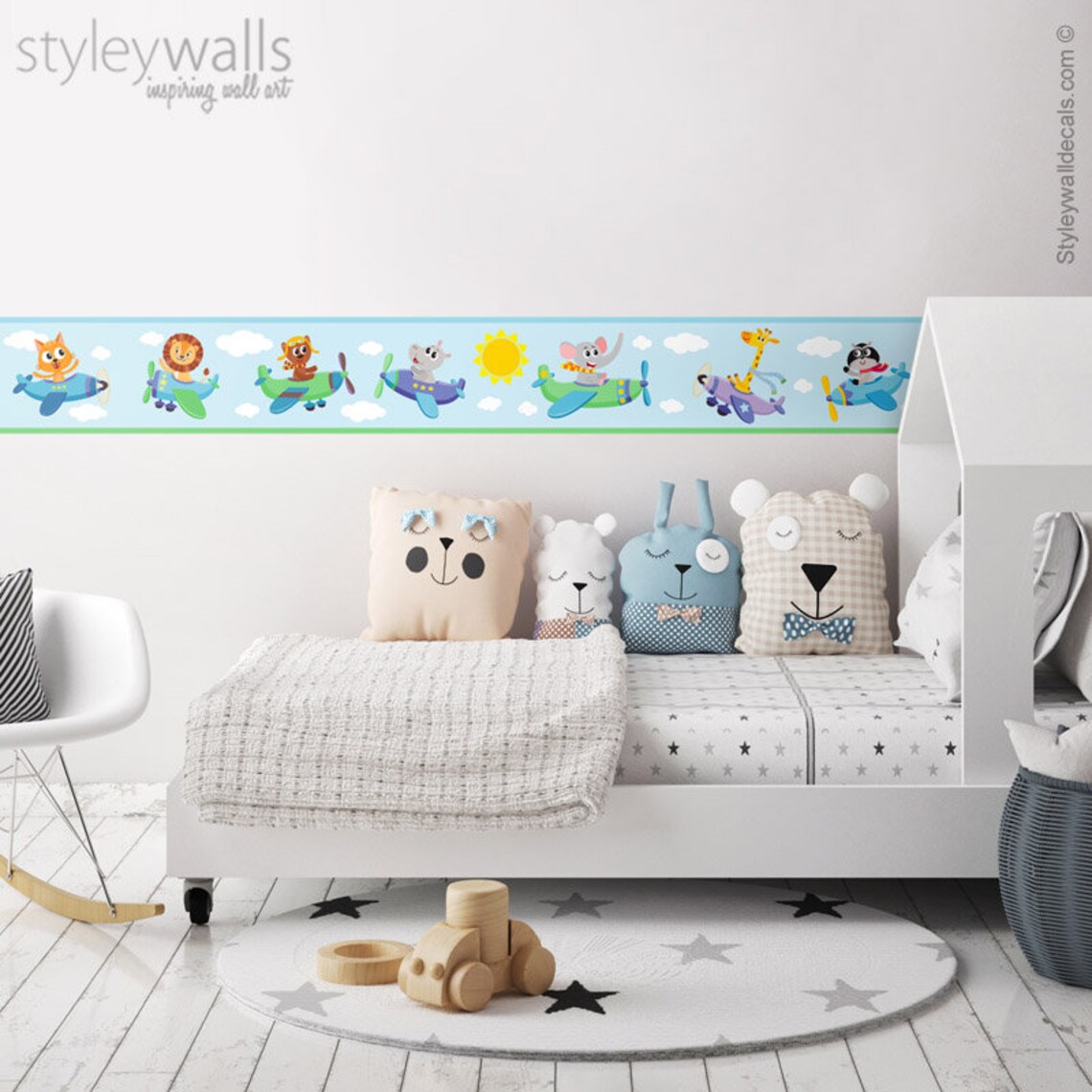 Airplanes Wall Border Decal Transportation Vehicles Border - Etsy