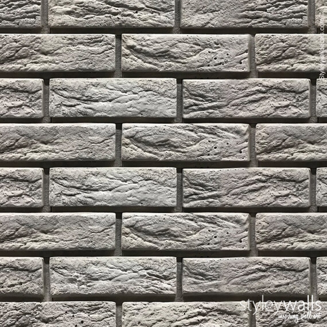 Bricks Wallpaper Gray Brick Pattern Wallpaper Grey Realistic - Etsy