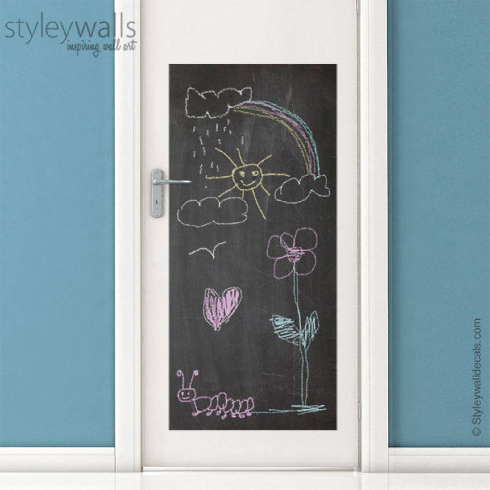 Chalk Board Wall Decal, Chalkboard Wall Decal, Chalkboard Organizer ...
