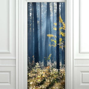 Forest Door Sticker, Forest Door Wallpaper, Door Mural, Nature Door ...