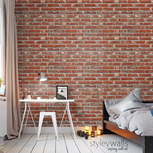Bricks Wallpaper, Red Brick Pattern Wallpaper, Vintage Bricks Wallpaper ...
