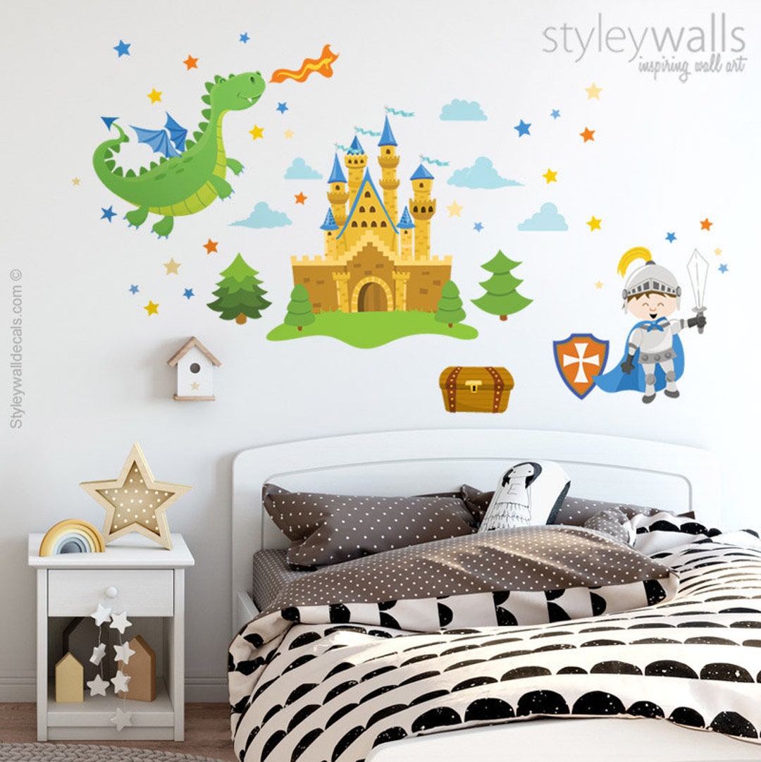Knight Wall Decal, Fairy Tales Wall Decal, Knight Wall Sticker, Prince ...