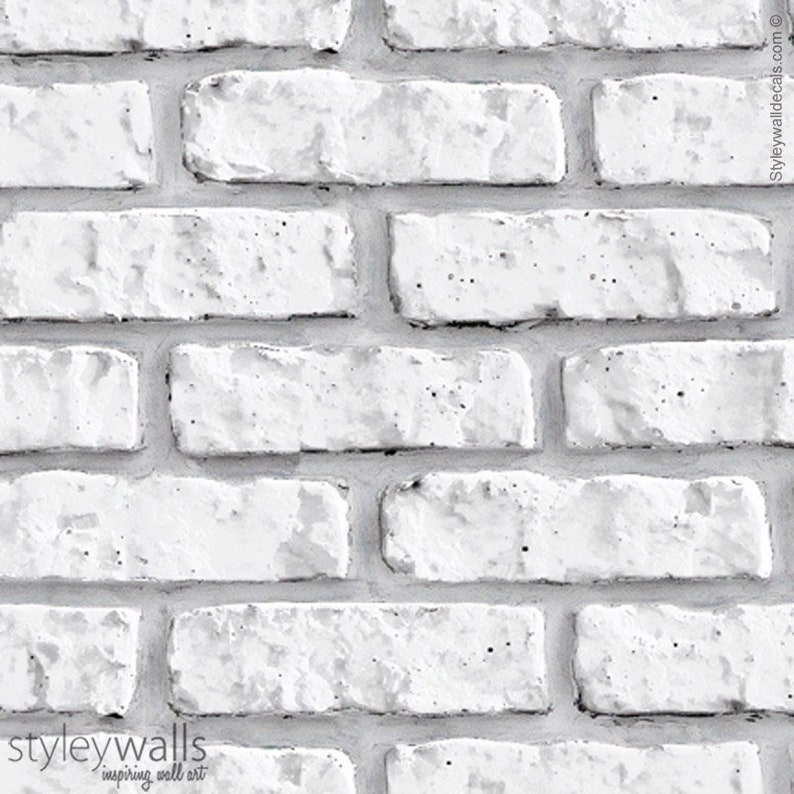 Bricks Wallpaper, White Brick Pattern Wallpaper, White Vintage Bricks ...