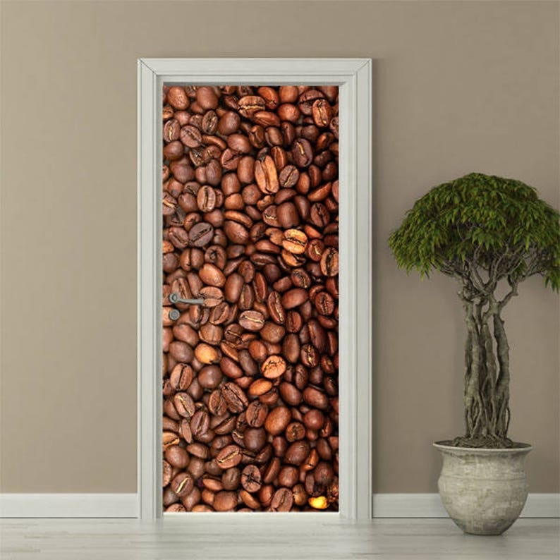 Coffee Beans Door Sticker Peel and Stick Door Covering Door | Etsy