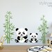 Panda Wall Decal, Bamboo Wall Decal, Panda Bear Wall Sticker, Animals ...