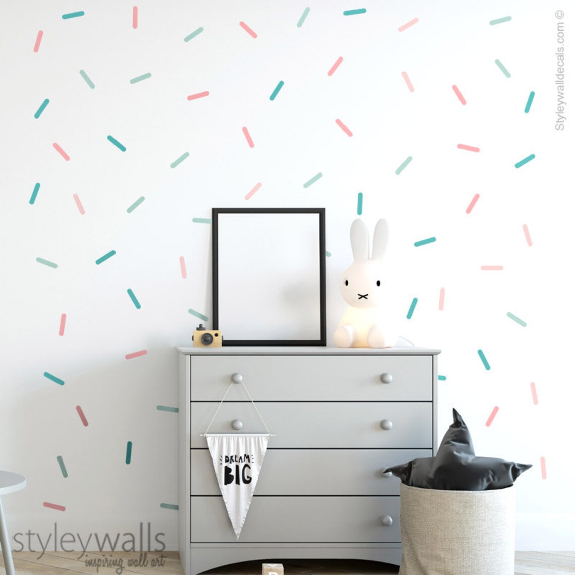 Sprinkles Wall Decal Confetti Wall Decal Colorful Confetti | Etsy