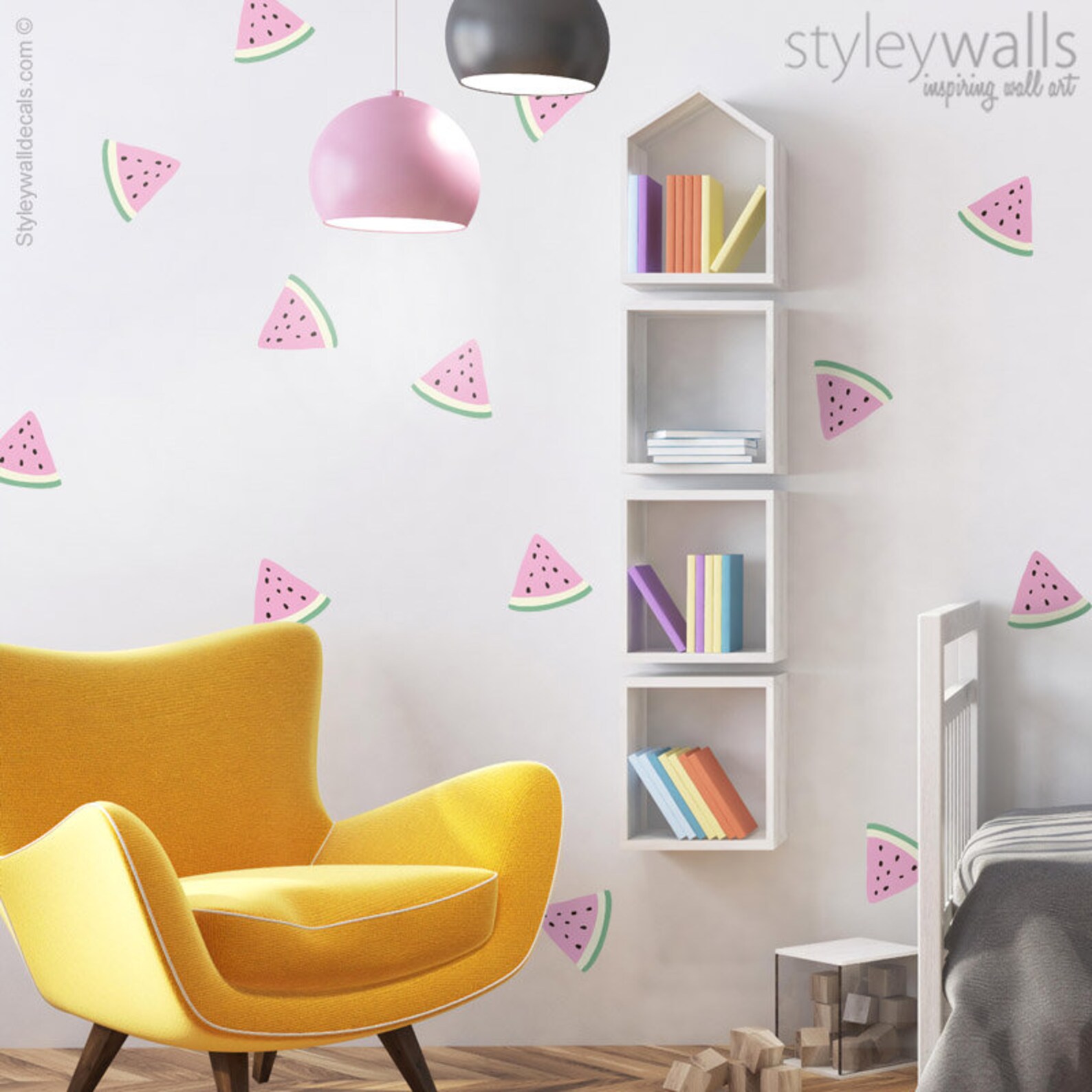 Watermelon Wall Decal Watermelon Wall Sticker Ice Cream | Etsy