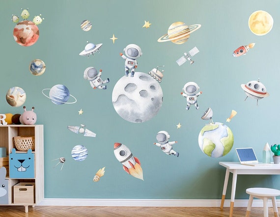 Space Wall Decal Planets Wall Decal Outer Space Wall Decal - Etsy