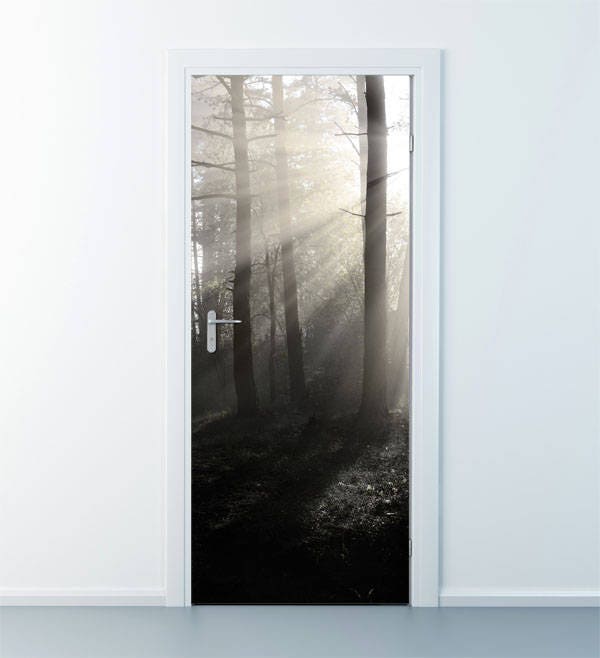 Forest Door Sticker, Tree Door Wallpaper, Nature Door Mural, Door ...