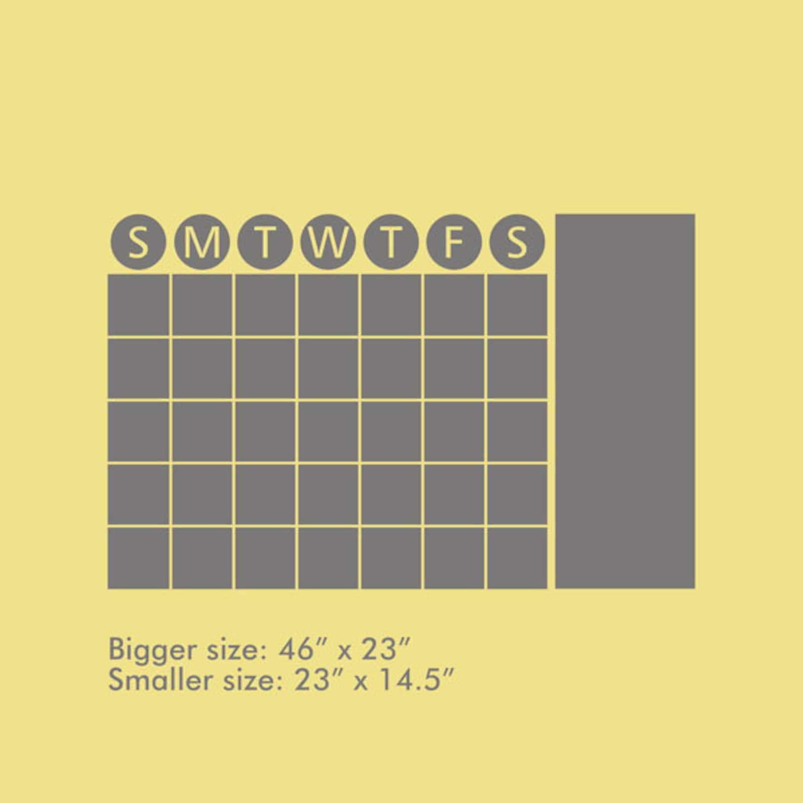 Chalk Board Wall Calendar Vinyl Wall Decal chalkboard Decals - Etsy