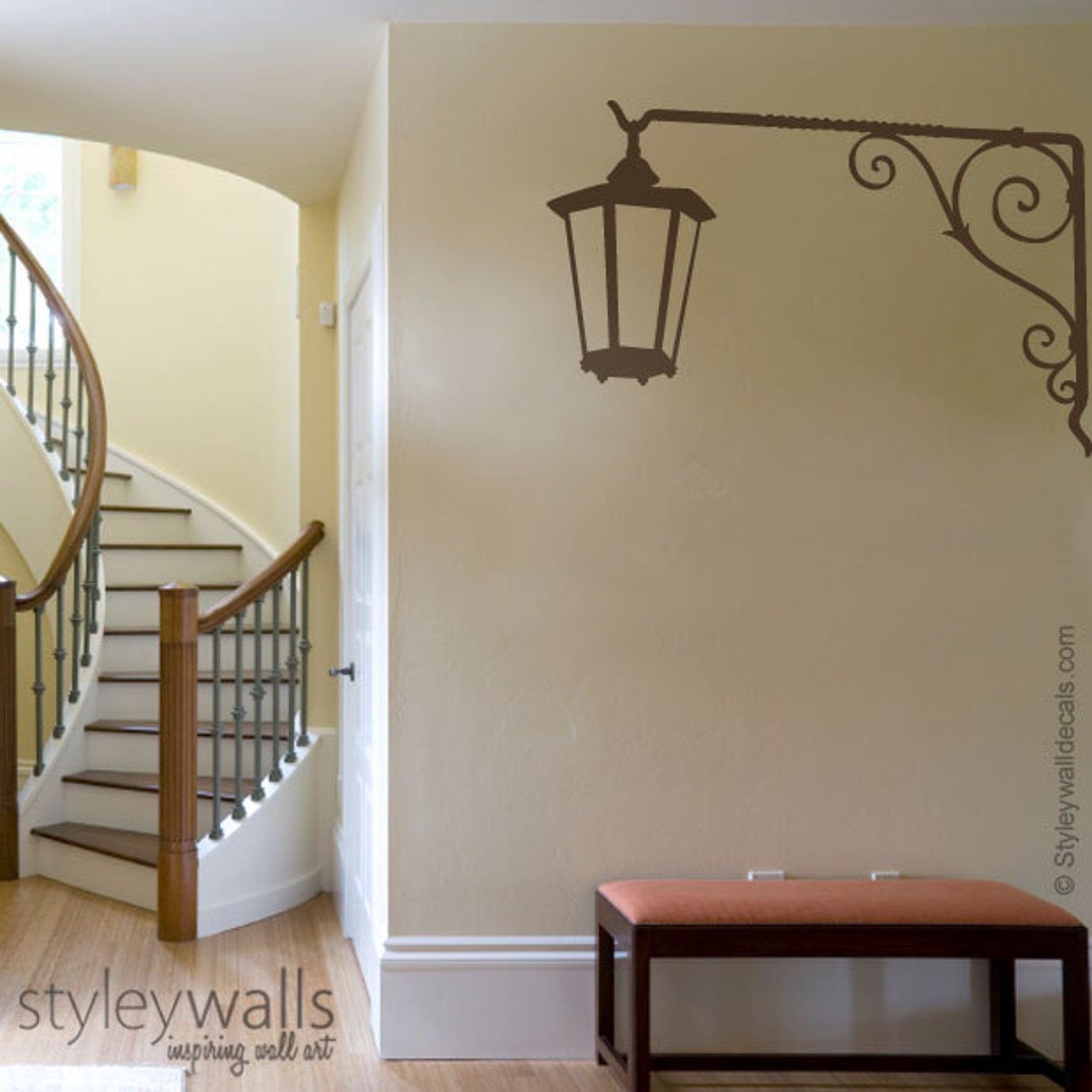 Street Lamp Wall Decal, Corner Lamp Wall Sticker, Street Lamp Vinyl ...