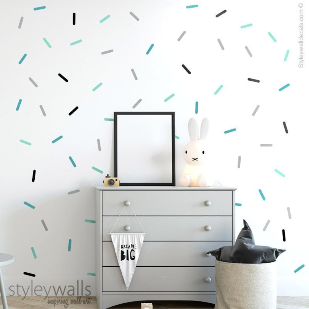 Confetti Wall Decal, Sprinkles Wall Decal, Colorful Confetti Pattern ...