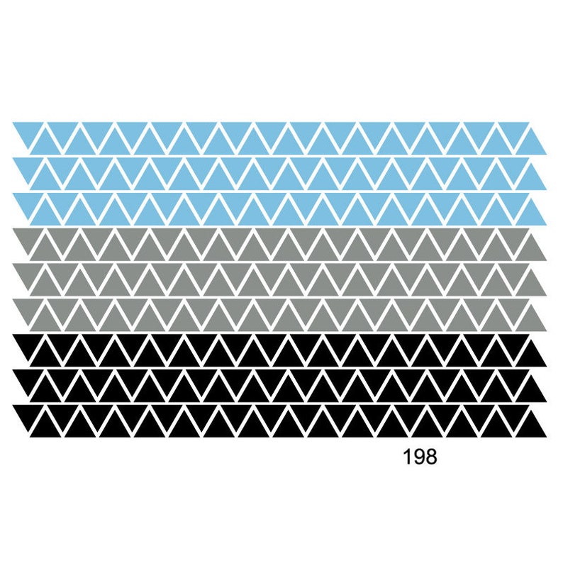 Triangles Wall Decal Triangles Pattern Wall Sticker - Etsy