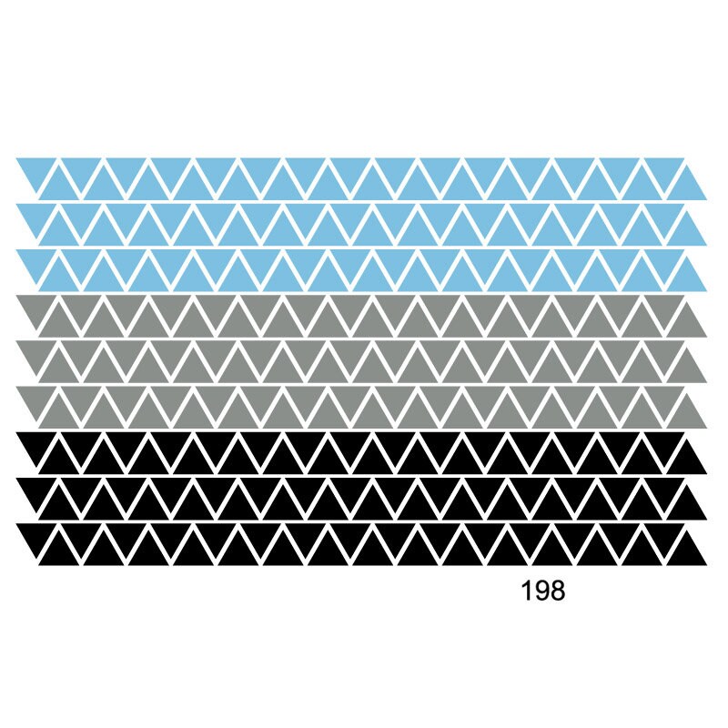 Triangles Wall Decal, Triangles Wall Sticker, Pattern Geometric Shapes ...