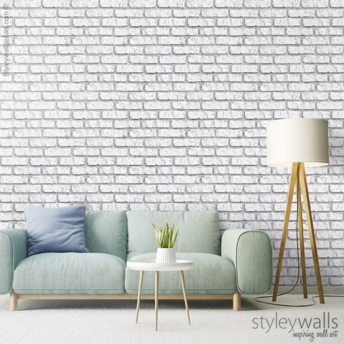 Bricks Wallpaper White Brick Pattern Wallpaper White Vintage - Etsy