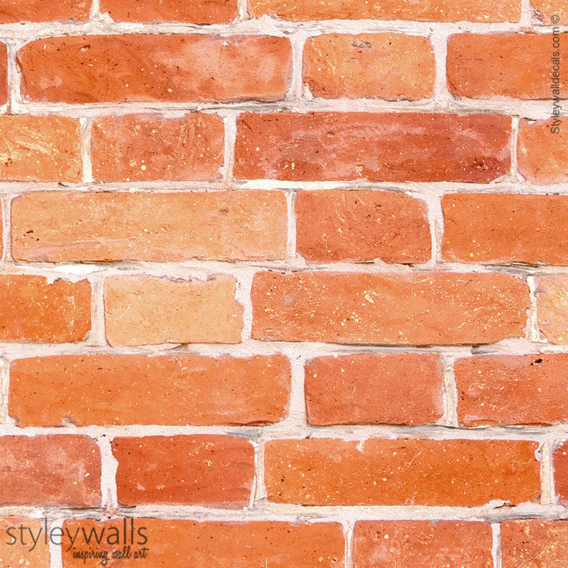 Bricks Wallpaper, Red Brick Pattern Wallpaper, Red Orange Vintage ...