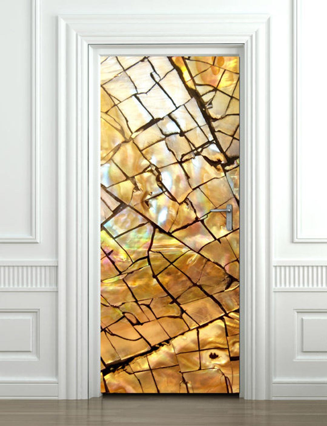 Abstract Door Sticker, Wood Door Wallpaper, Door Mural, Door Sticker ...