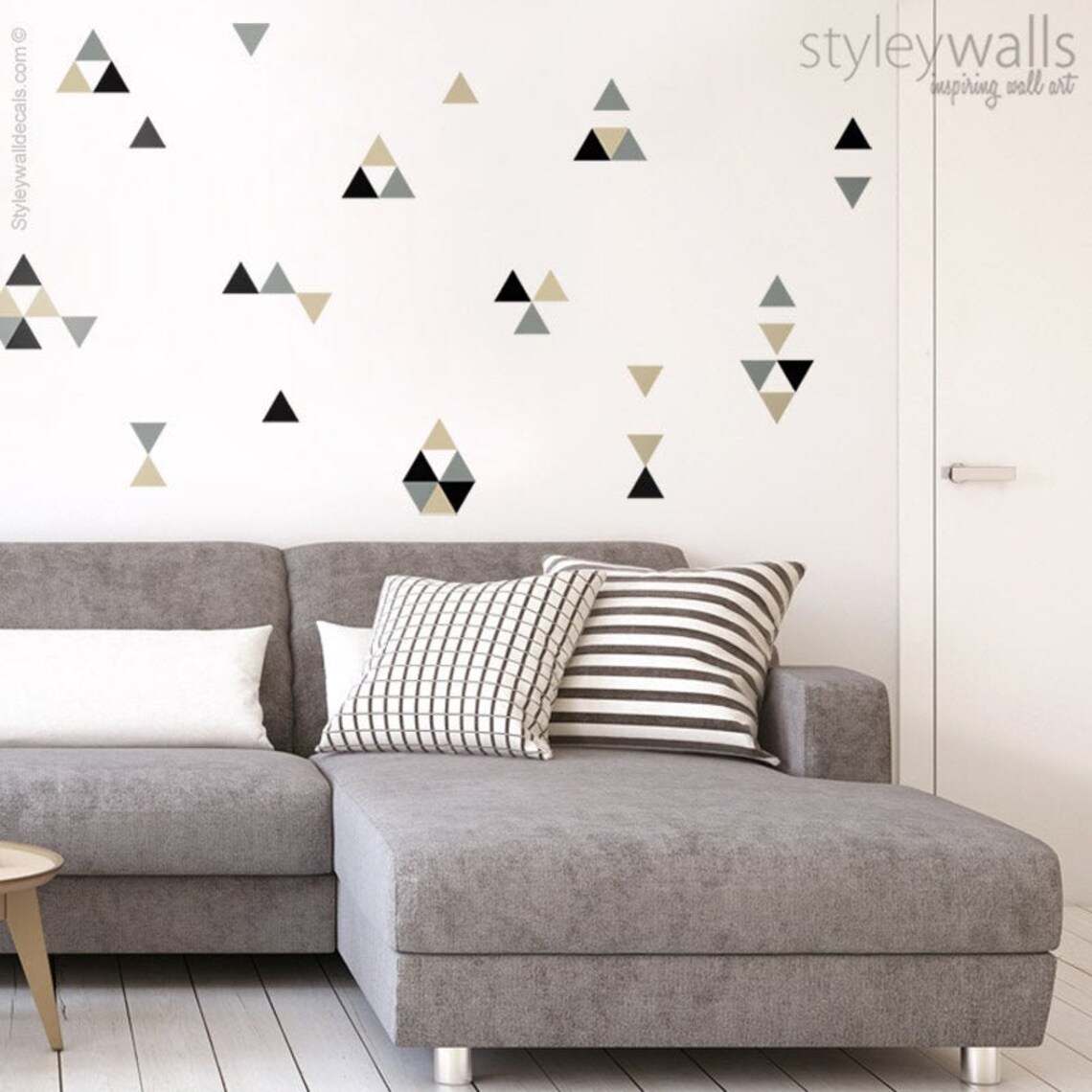 Triangles Wall Decal Triangles Wall Sticker Pattern - Etsy