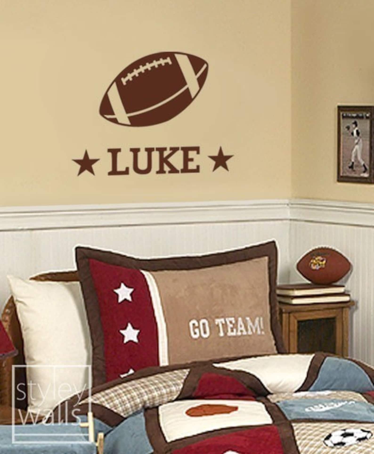 Football Personalized Vinyl Wall Decal - Etsy