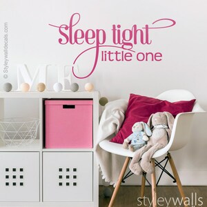 Sleep Tight Little One Wall Decal, Sleep Tight Little One Sticker, Kids ...