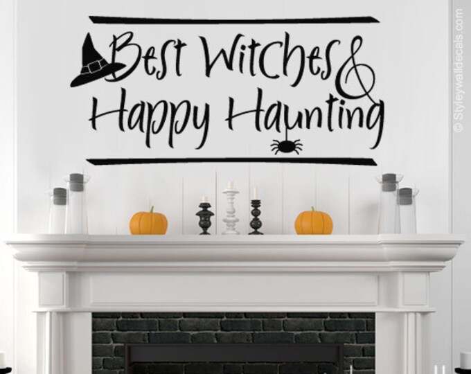 Halloween Witch Spells Curses Vinyl Lettering Wall Saying Decal Sticker ...