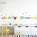 Alphabet Wall Decal, Alphabet Wall Sticker, Letters Wall Decal, Rainbow ...