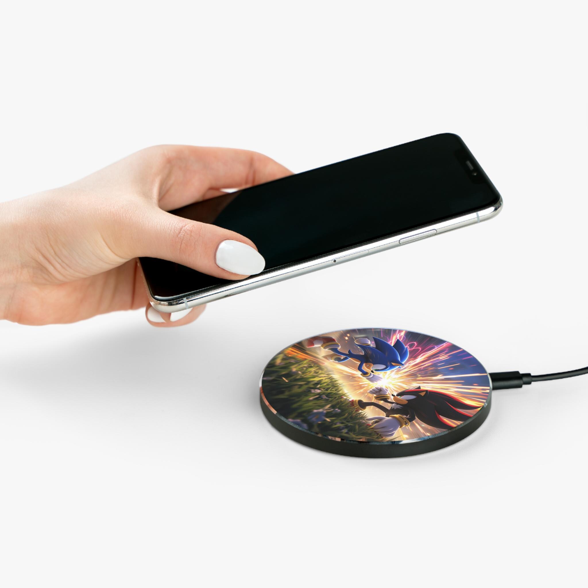 Sonic Versus Shadow Wireless Charger, Gaming Desk Decor, Fast Charging ...