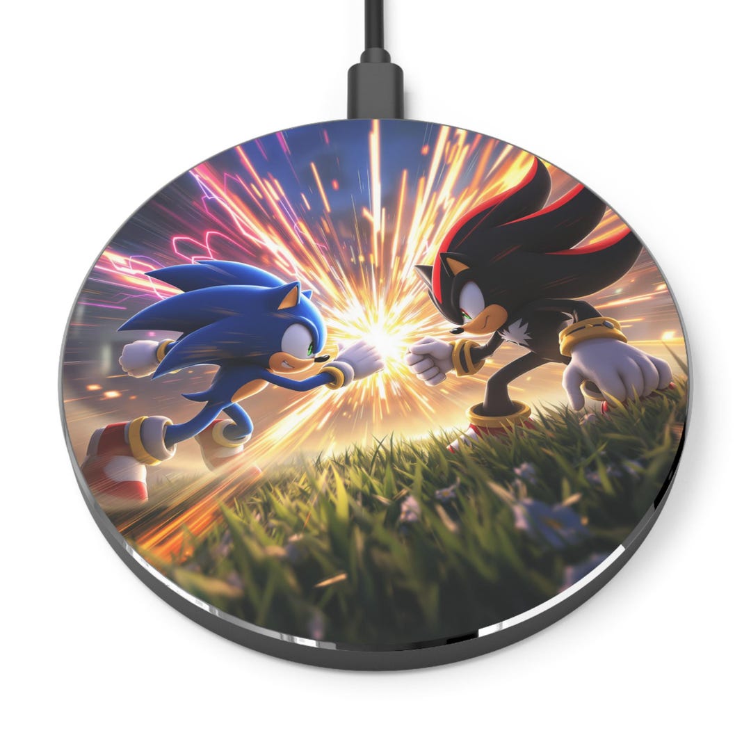 Sonic & Shadow Wireless Charger: Gaming Geek Decor - Etsy UK