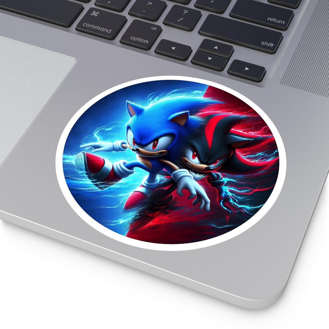 Colorful Sonic & Shadow Round Stickers, Video Game Decal, Ideal for ...