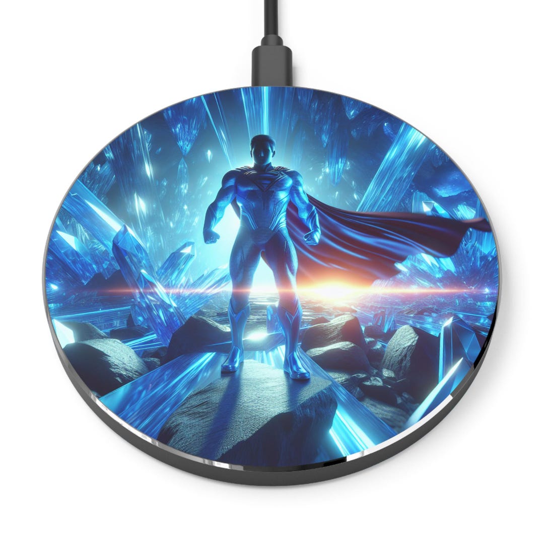 Superhero Wireless Charger - Fast Charging Pad, Geek Decor, Desk ...