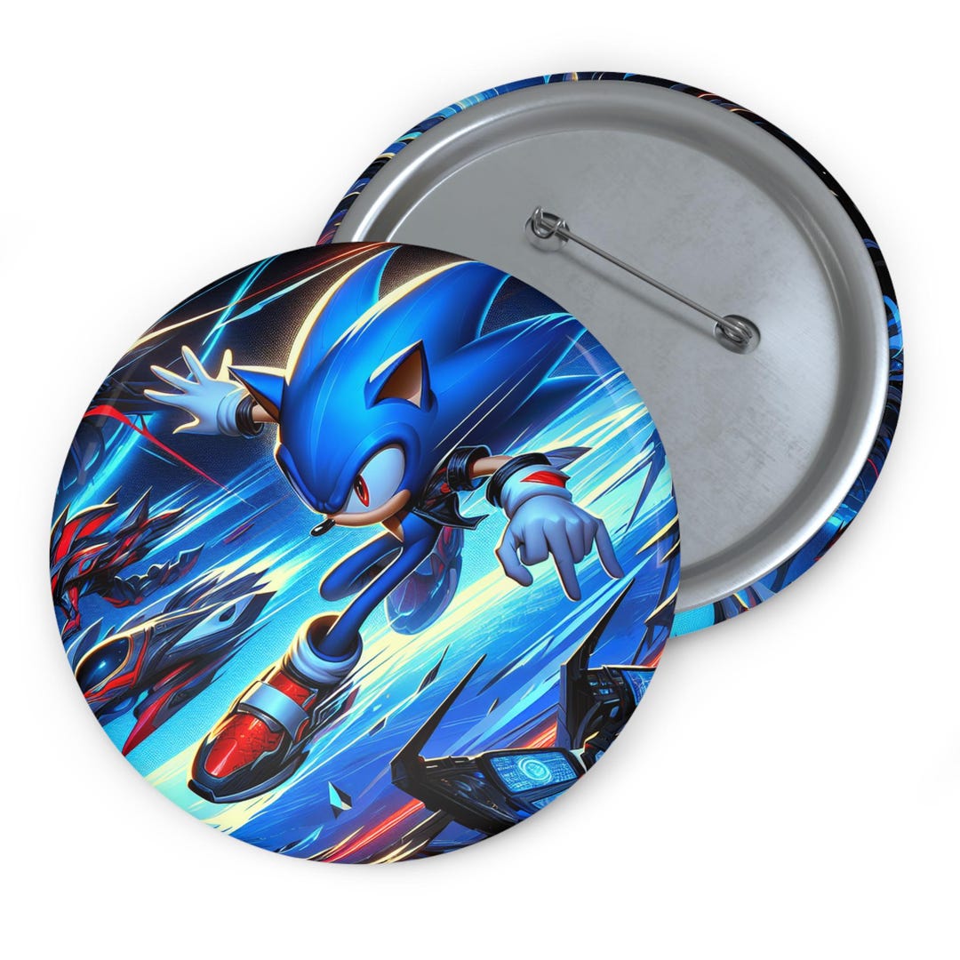 Custom Sonic the Hedgehog Pin: Retro Gamer Accessory - Etsy