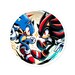 Dynamic Sonic & Shadow Round Stickers, Fun Gamer Decor, Video Game ...