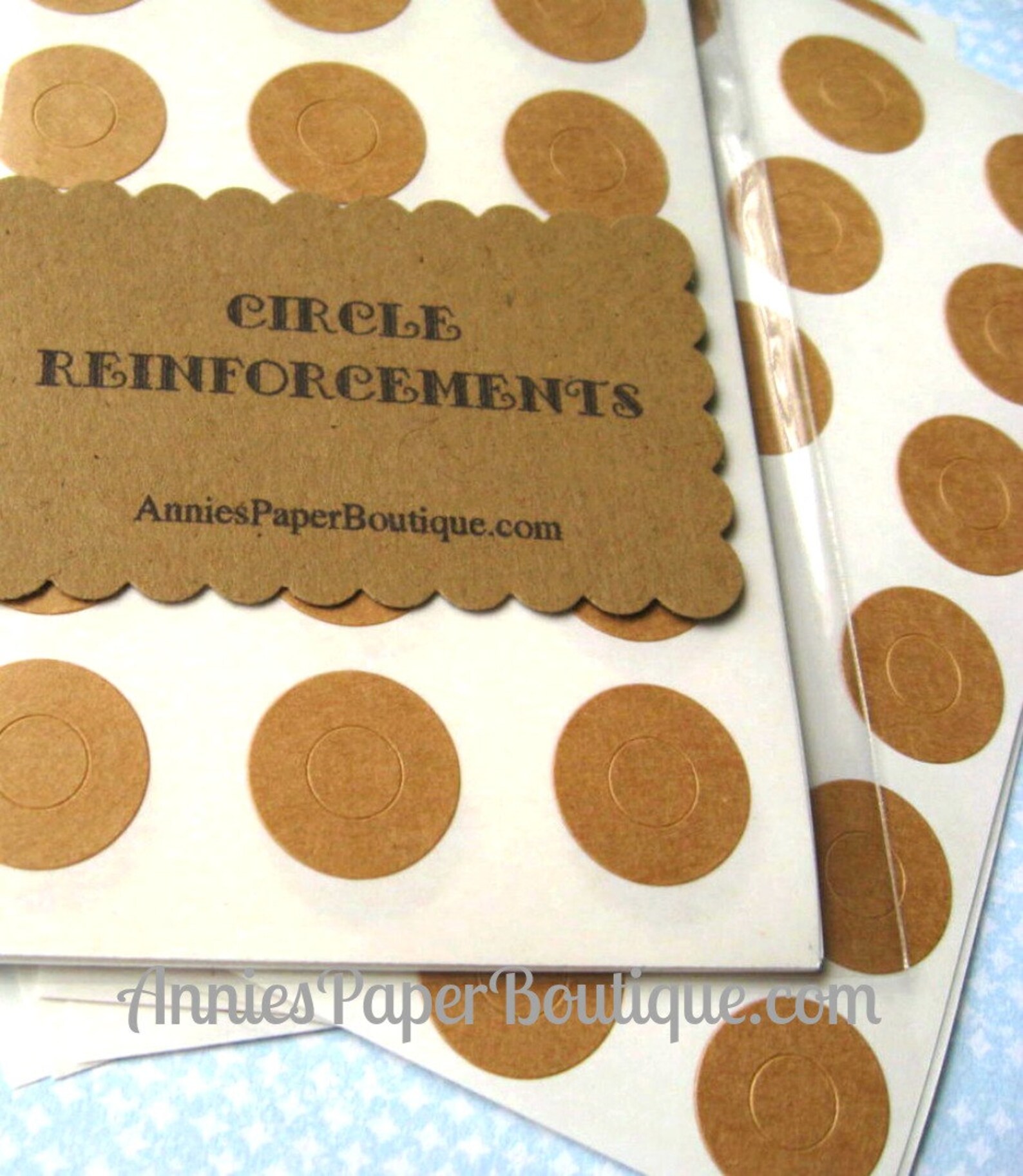 Kraft Circle Reinforcements Labels Stickers Hole | Etsy