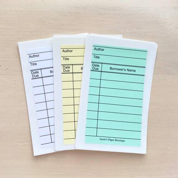 Mini Library Cards Stickers Use in Scrapbook Art or Junk - Etsy