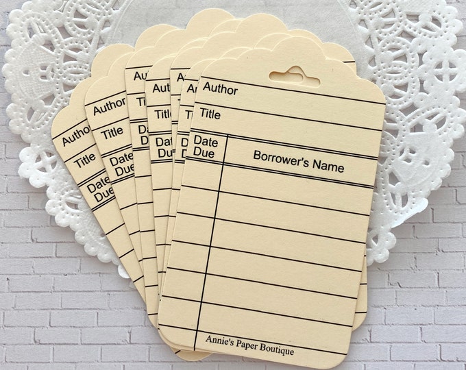 Mini Library Card Journaling Tags - Manila - Planner, Travelers ...