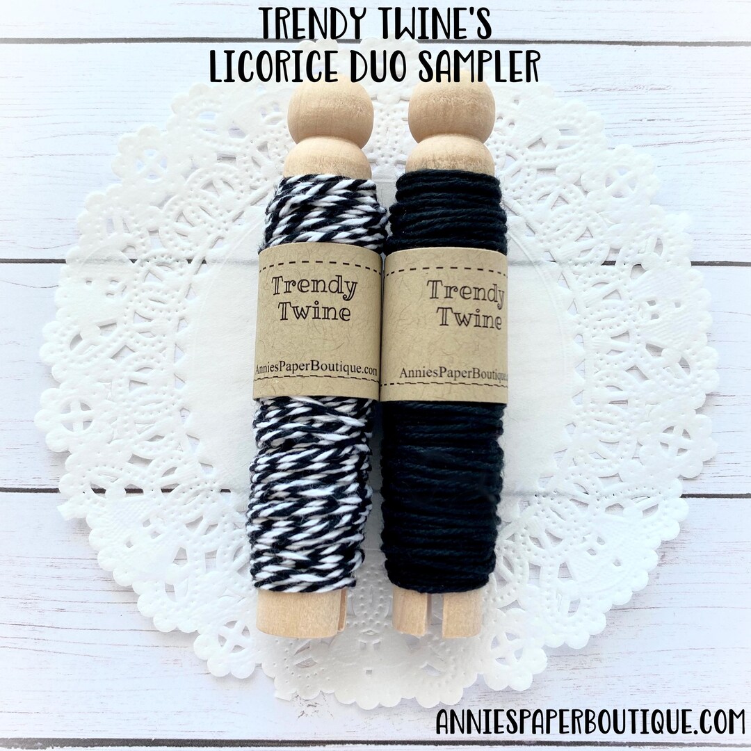 Licorice Duo Trendy Bakers Twine Sampler - Black & White String ...