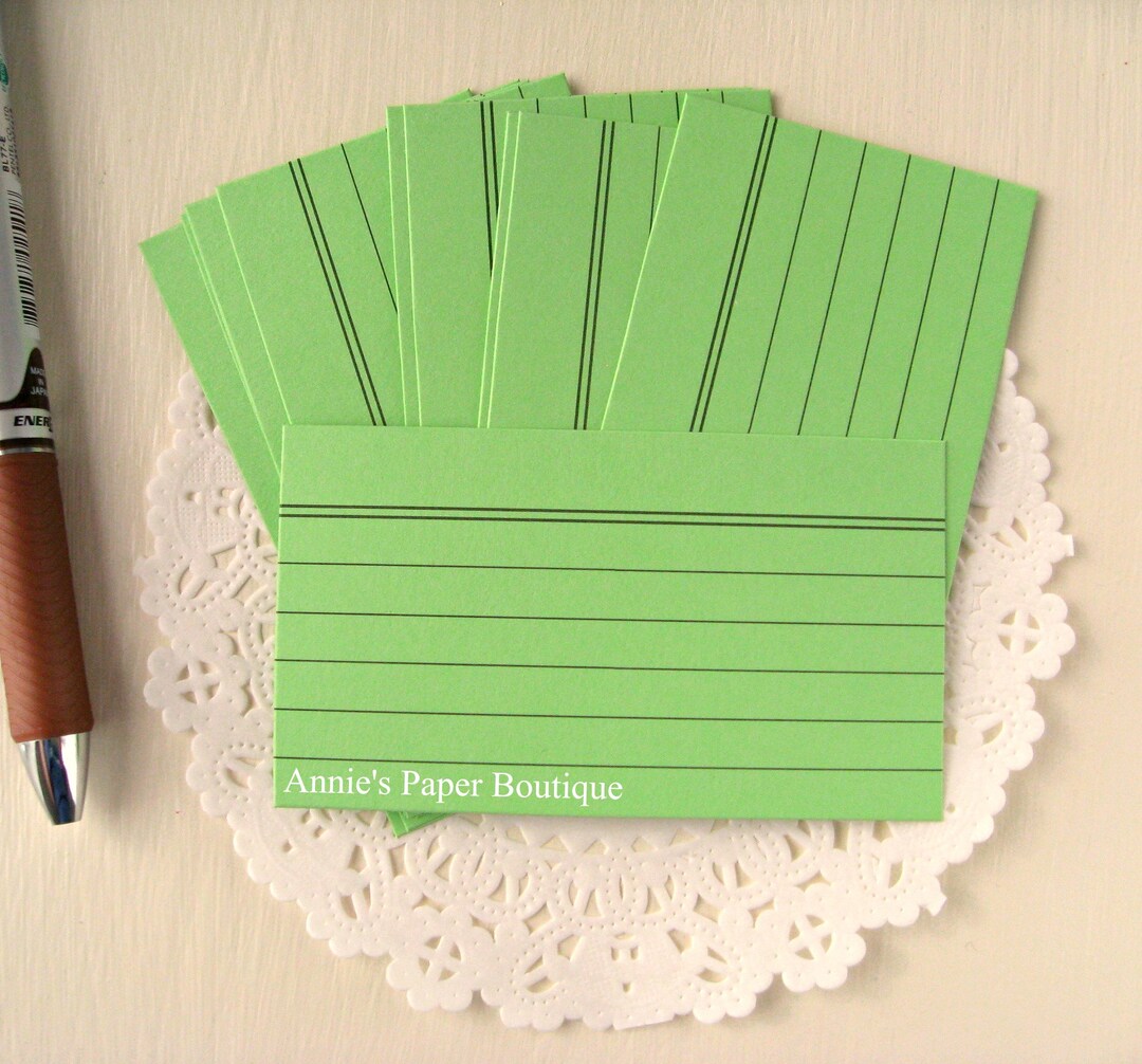 24 Spring Green Mini Index Cards Use in Your Planner Erin - Etsy