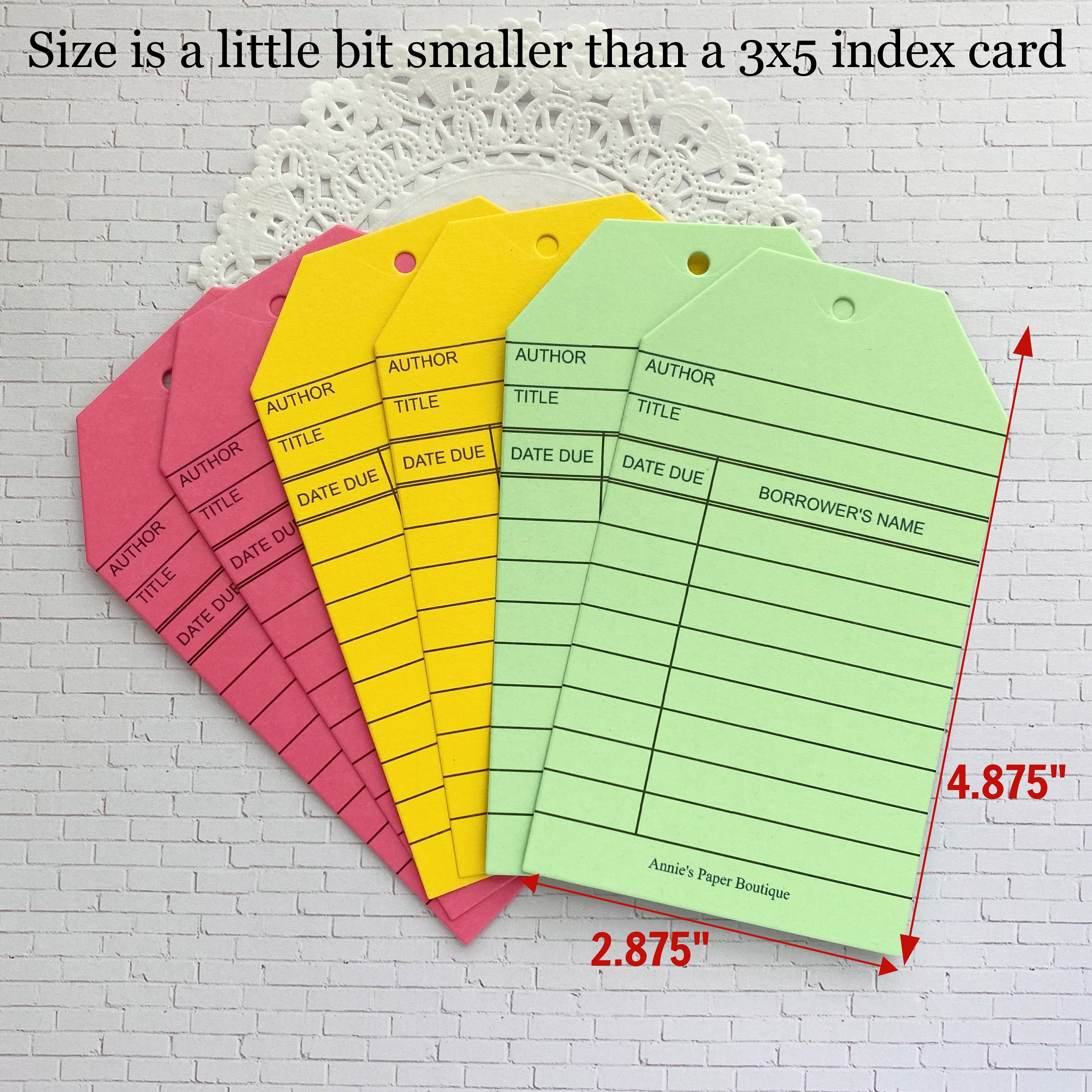 Library Card Tags - Christmas - Holiday Ephemera, Gift Tags, Bookmark ...