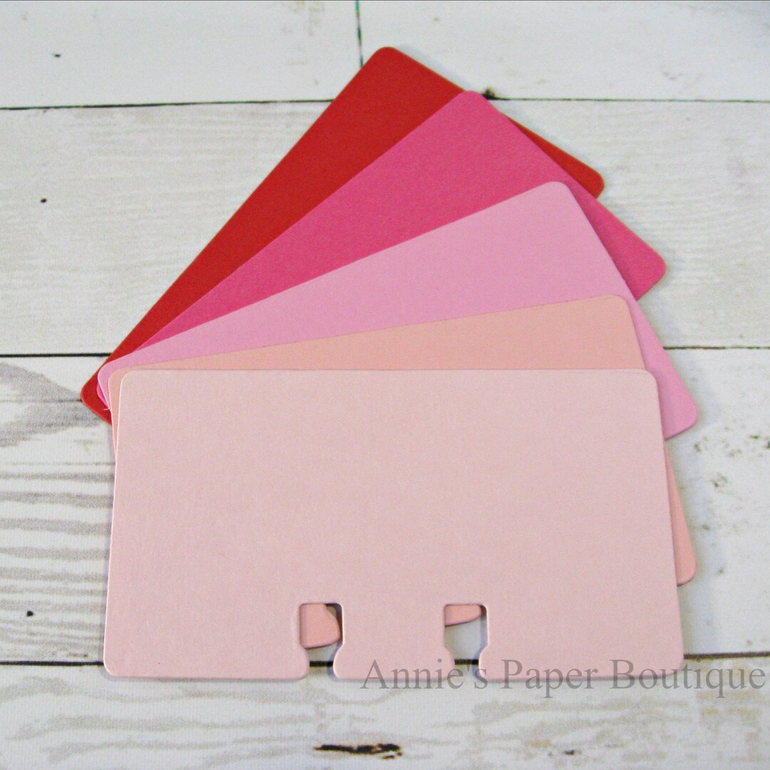 25 Rotary File Cards - Valentine Color Bundle, Pink, Red Rolodex - for ...