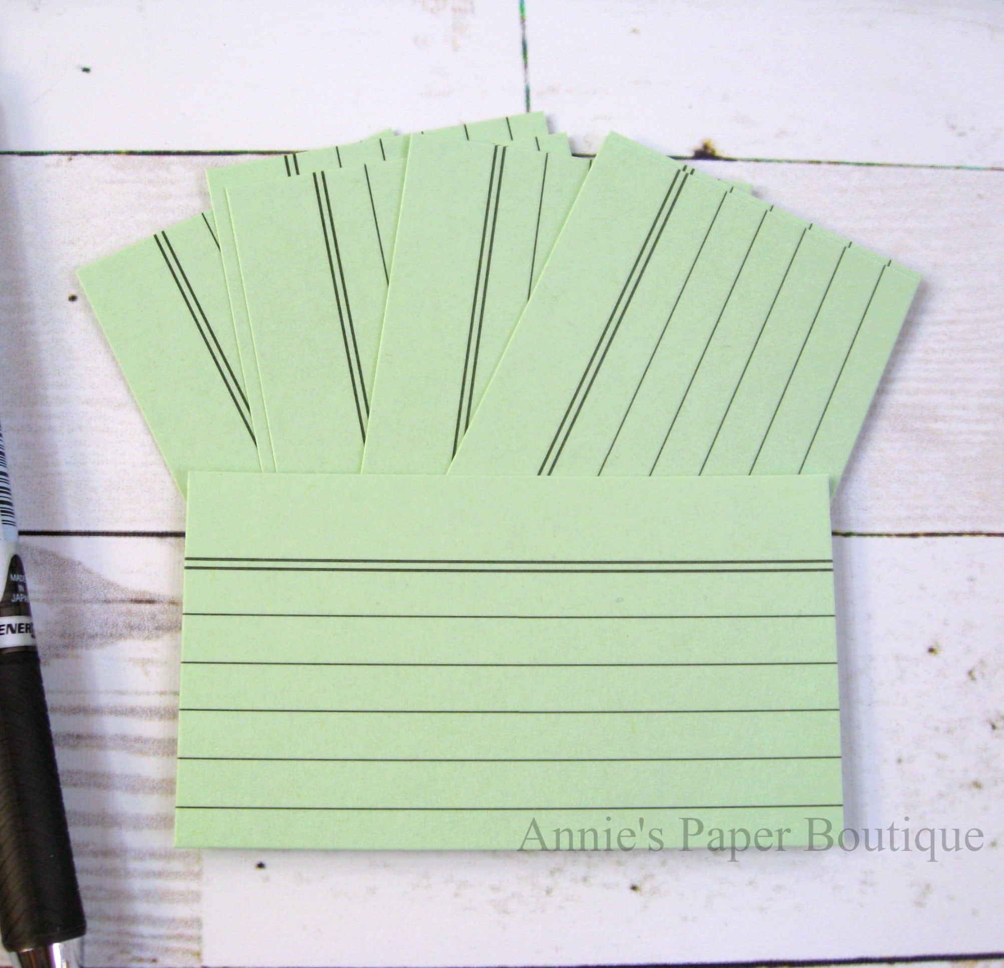 24 Mint Green Mini Index Cards Use in Your Planner Erin | Etsy