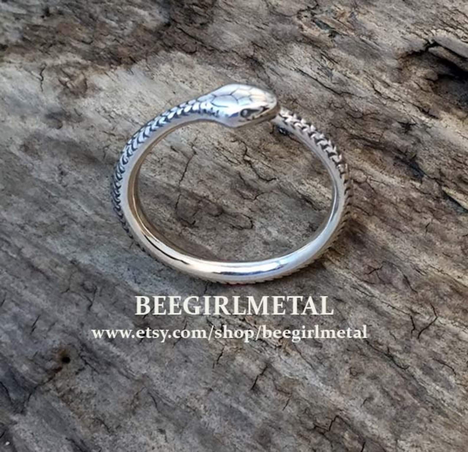 Sterling Hand Engraved Ouroboros Ring | Etsy