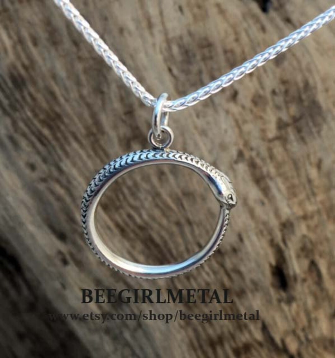 Sterling Hand Engraved Ouroboros Pendant - Etsy