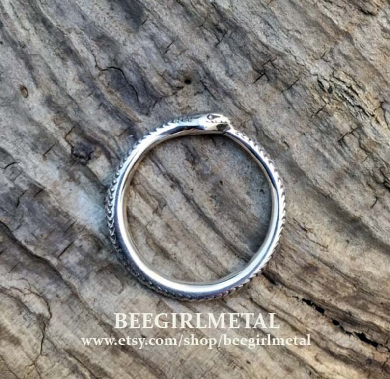 Sterling Hand Engraved Ouroboros Ring - Etsy