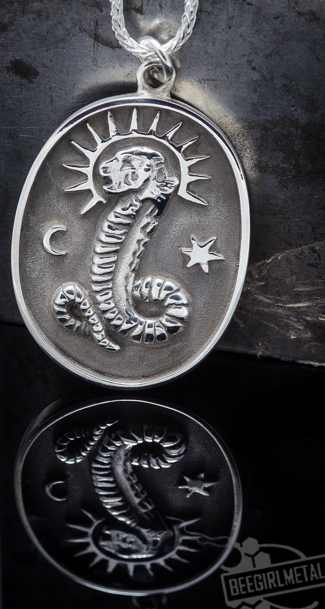 Sterling Gnostic Lion Serpent - Etsy