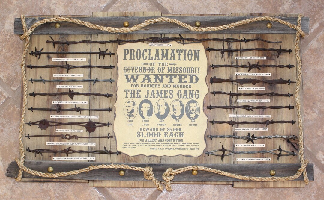 Antique Barbed Wire Display Art Collection 17 Samples Cowboy Western ...