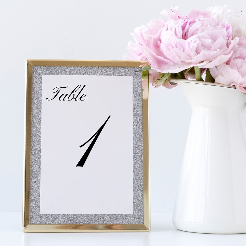 Glitter Table Number - Etsy