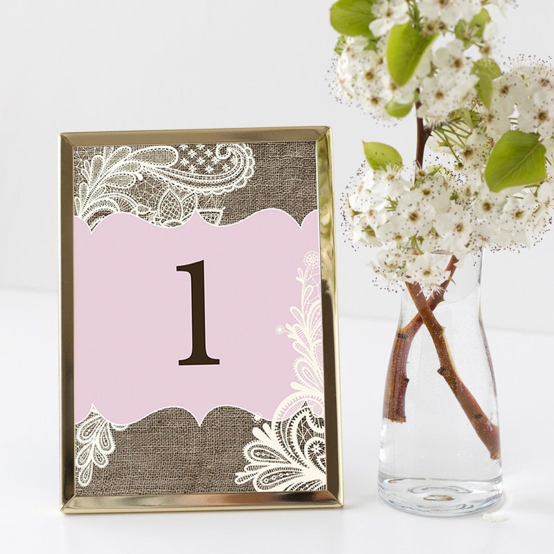 Burlap Table Numbers - Etsy