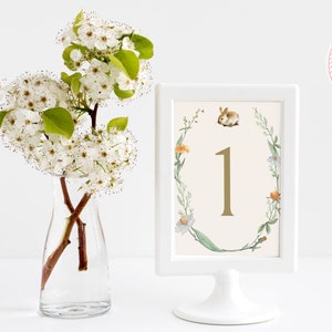 Peter Rabbit Baby Shower Table Numbers | Two Sizes | INSTANT DOWNLOAD ...