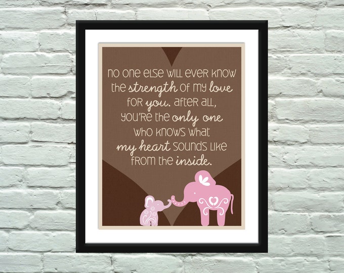 THE ORIGINAL Elephant Quote Poster / Print for Baby's | Etsy