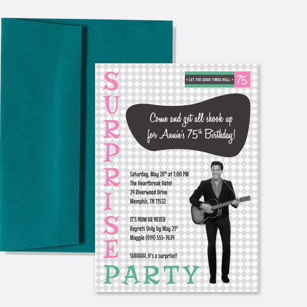 Elvis Presley Party Invitations - Etsy